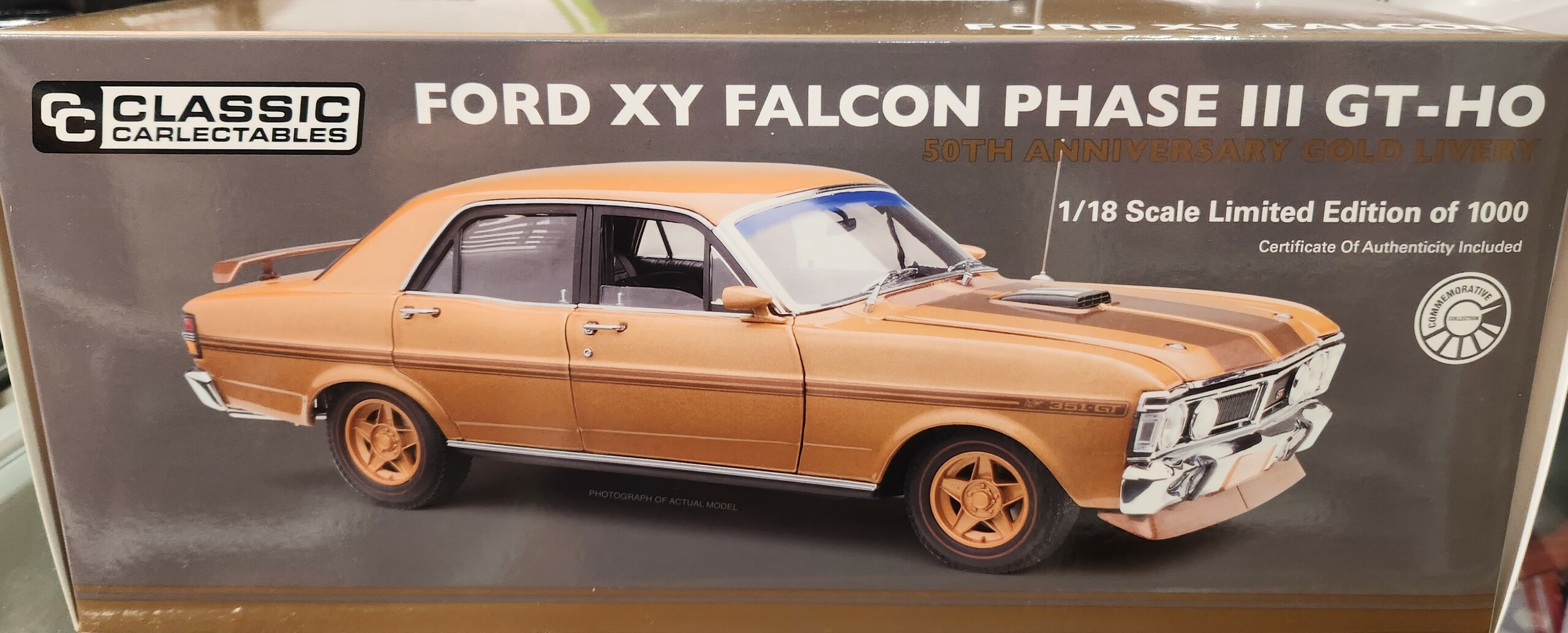 Ford XY Falcon Phase III GT-HO 50th Anniversary GOLD Livery 1/18 ...