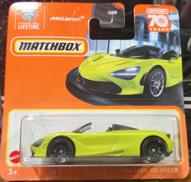 Matchbox Shortcard McLaren 720 Spider - Scale Hobbies Ltd