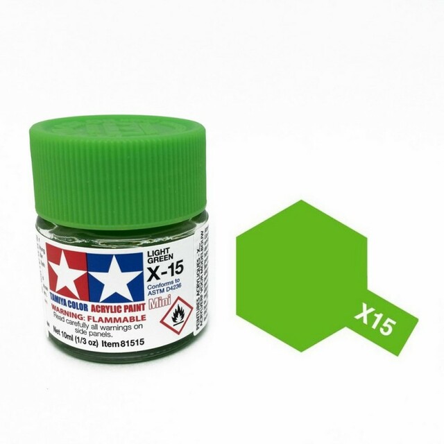 Tamiya Paint Acrylic Light Green - X15 - Scale Hobbies Ltd