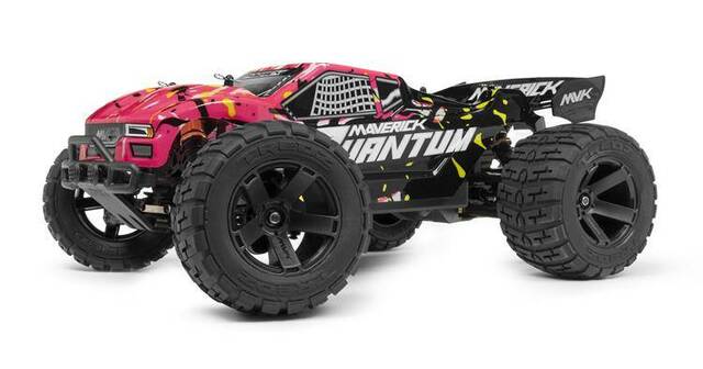 MAVERICK QUANTUM XT 1/10 4WD ELECTRIC STADIUM TRUCK PINK / YELLOW ...
