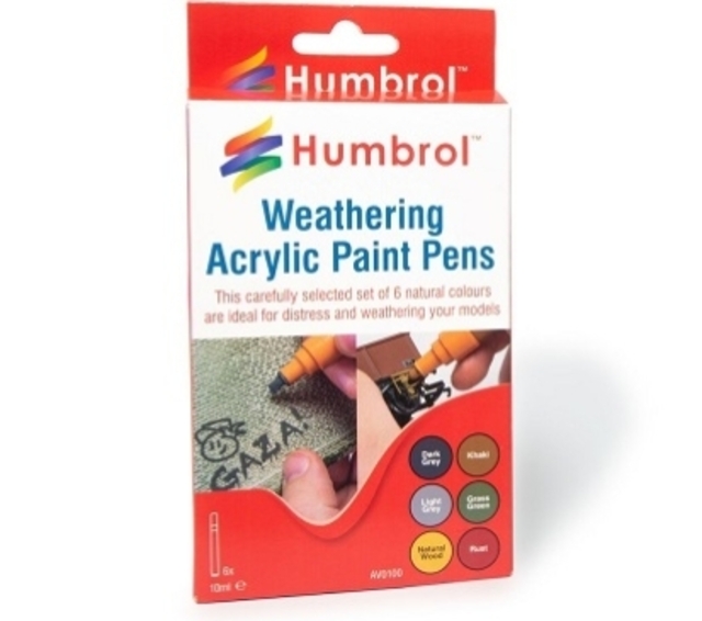Humbrol Weathering Acrylic Paint Pens - Scale Hobbies Ltd