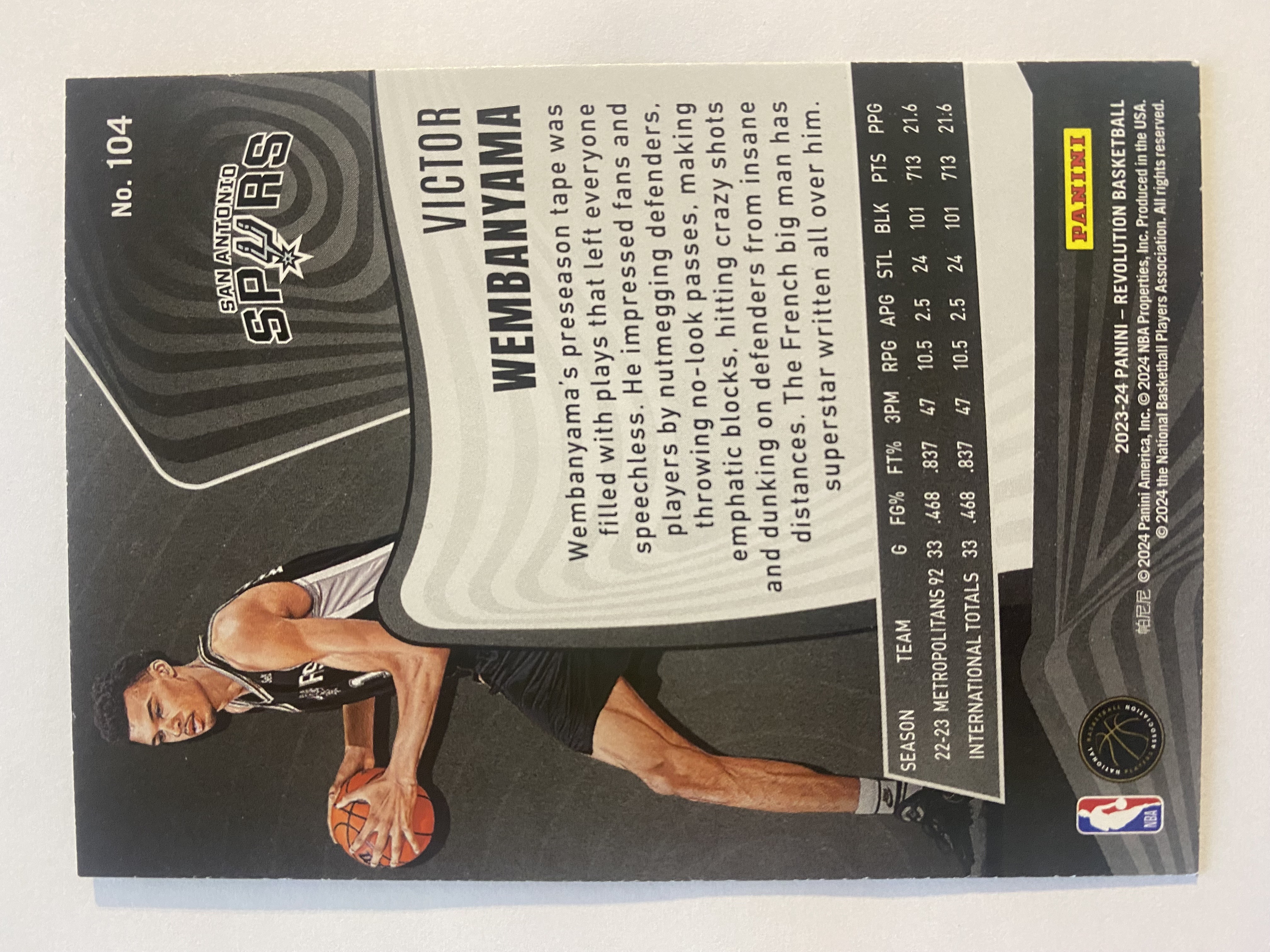 Victor Wembanyama #104 Revolution 2023-24 Panini - Scale Hobbies Ltd