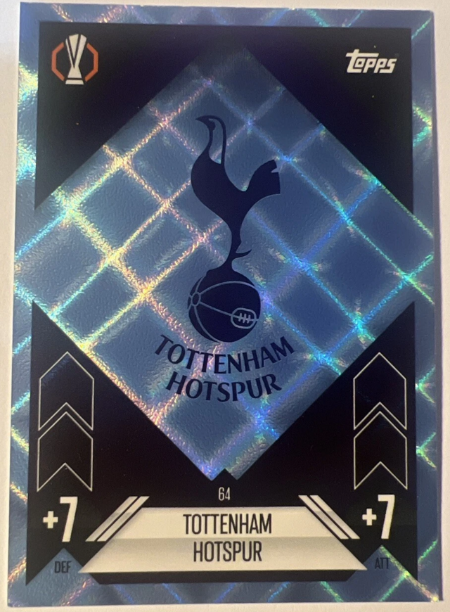 Tottenham Hotspur Badge TOPPS Match Attax 24/25 Foil Card #64 - Scale ...